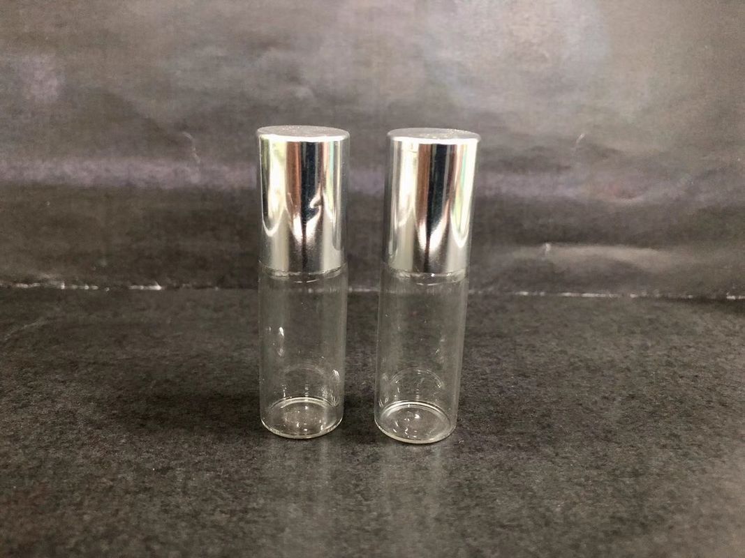 Reusable Glass Vials Glass Roller Bottle , Roll On Bottles Round Glass ...